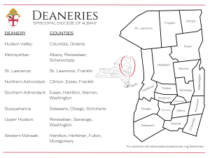 Deaneries of the Diocese - Episcopal Diocese of Albany